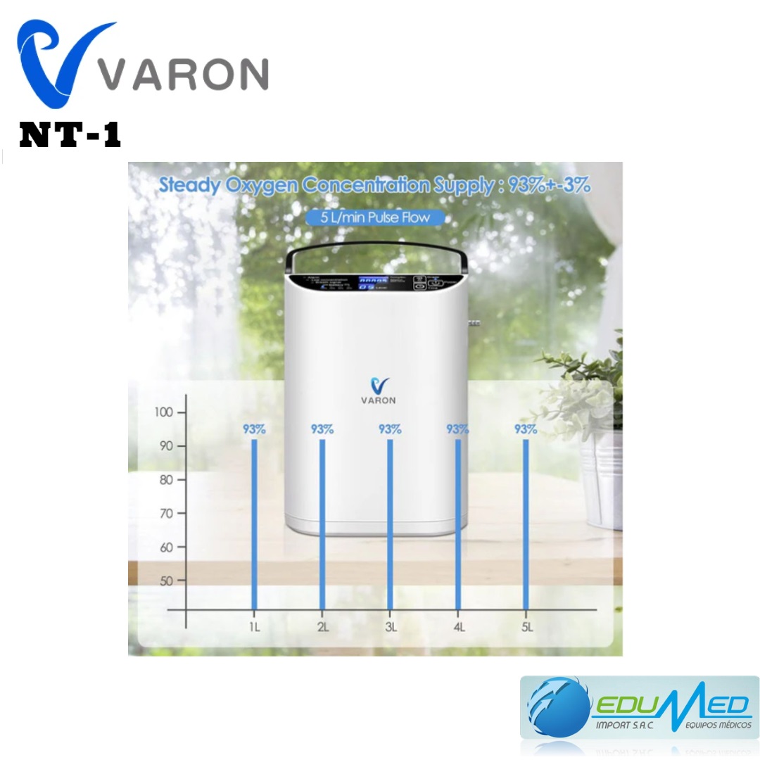 CONCENTRADOR DE OXIGENO PORTATIL DE 5 L VARON NT-1 - EDUMED SAC