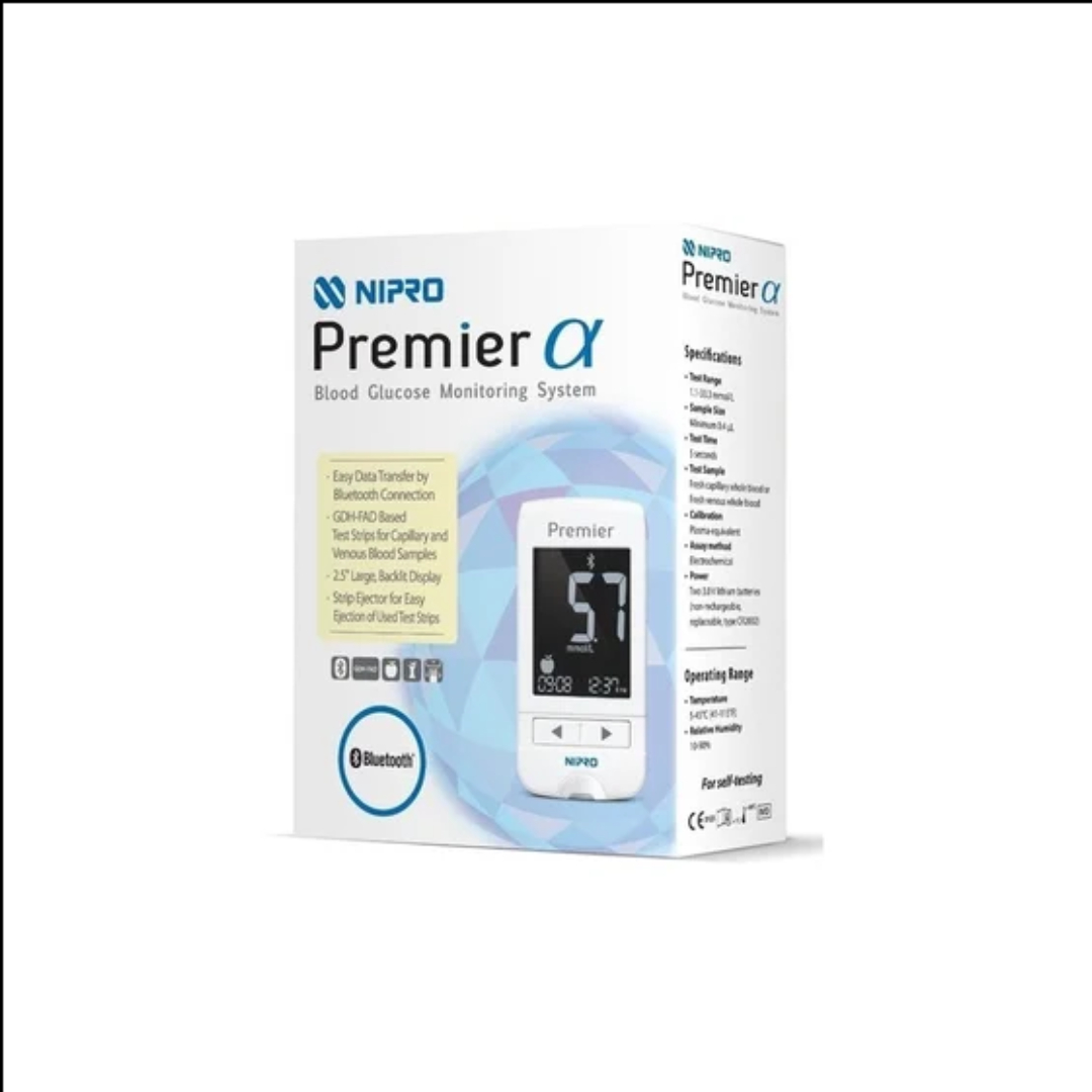 GLUCOMETRO MARCA: NIPRO PREMIER MODELO: ALPHA ORIGEN: CHINA - EDUMED SAC